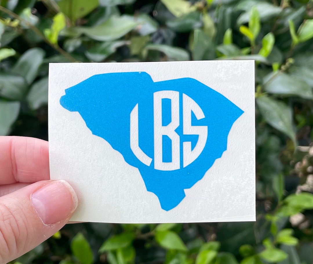SC Monogram Decal, Car Monogram Decal, SC Sticker, SC Decal - Etsy