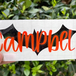 Halloween Decal, Bat Decal, Name Decal, Halloween Party Decoration - Etsy