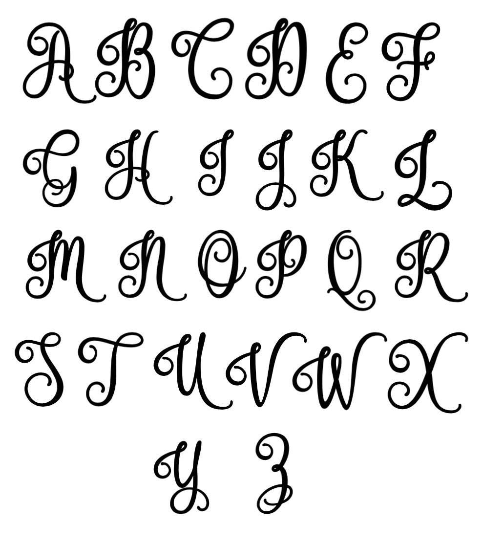 Single Letter Monogram, Monogram Decal, Car Decal, Yeti Decal, Tumbler ...