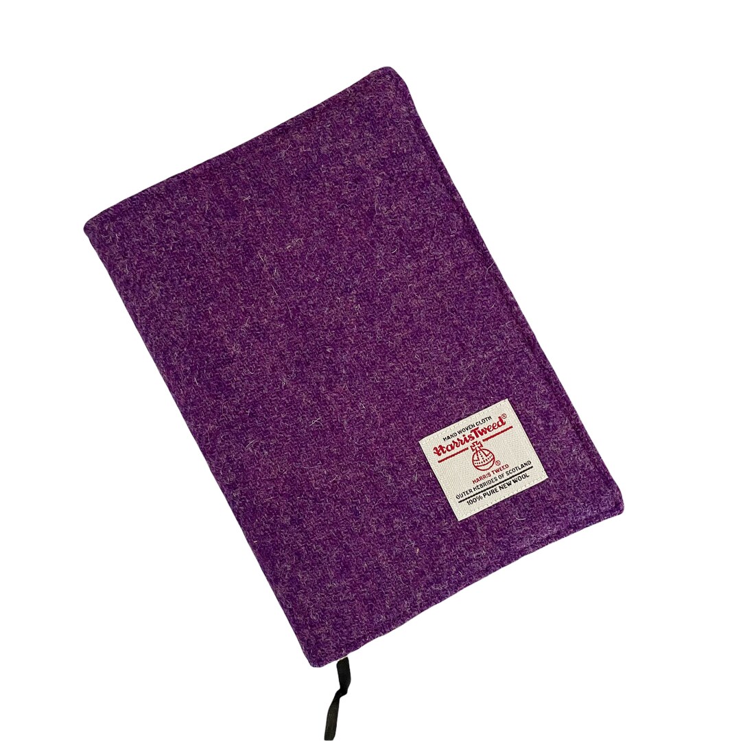 Harris Tweed Luxury Padded A5 Journal / Notebook Book - Dark Violet ...