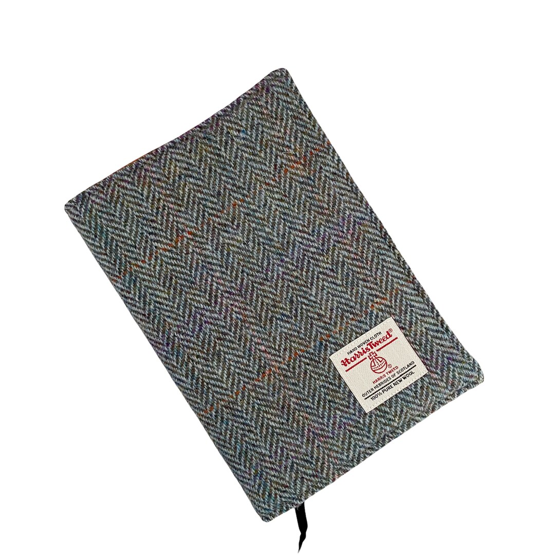 Harris Tweed Luxury Padded A5 Journal / Notebook Book Rainbow Blue ...