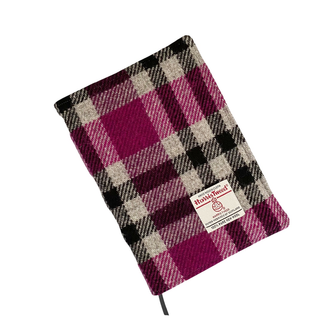 Harris Tweed Luxury Padded A5 Journal / Notebook Book Cerise Pink ...