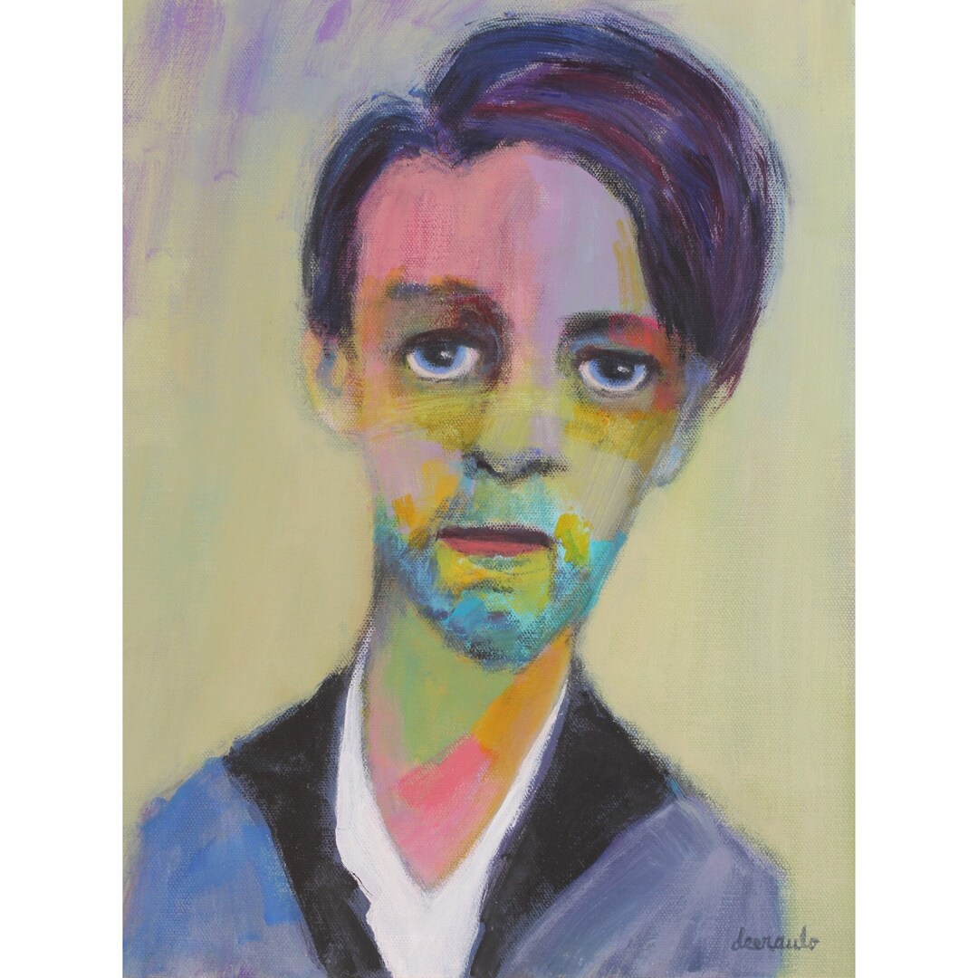 Original Painting Portrait Art Male Man Portrait Expressionistic ...