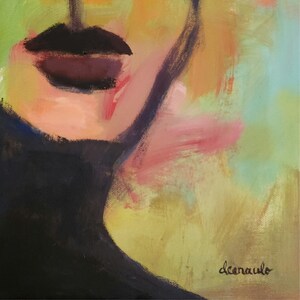 Male Face Expressionistic Portrait Abstract Art Mans Face Contemporary ...