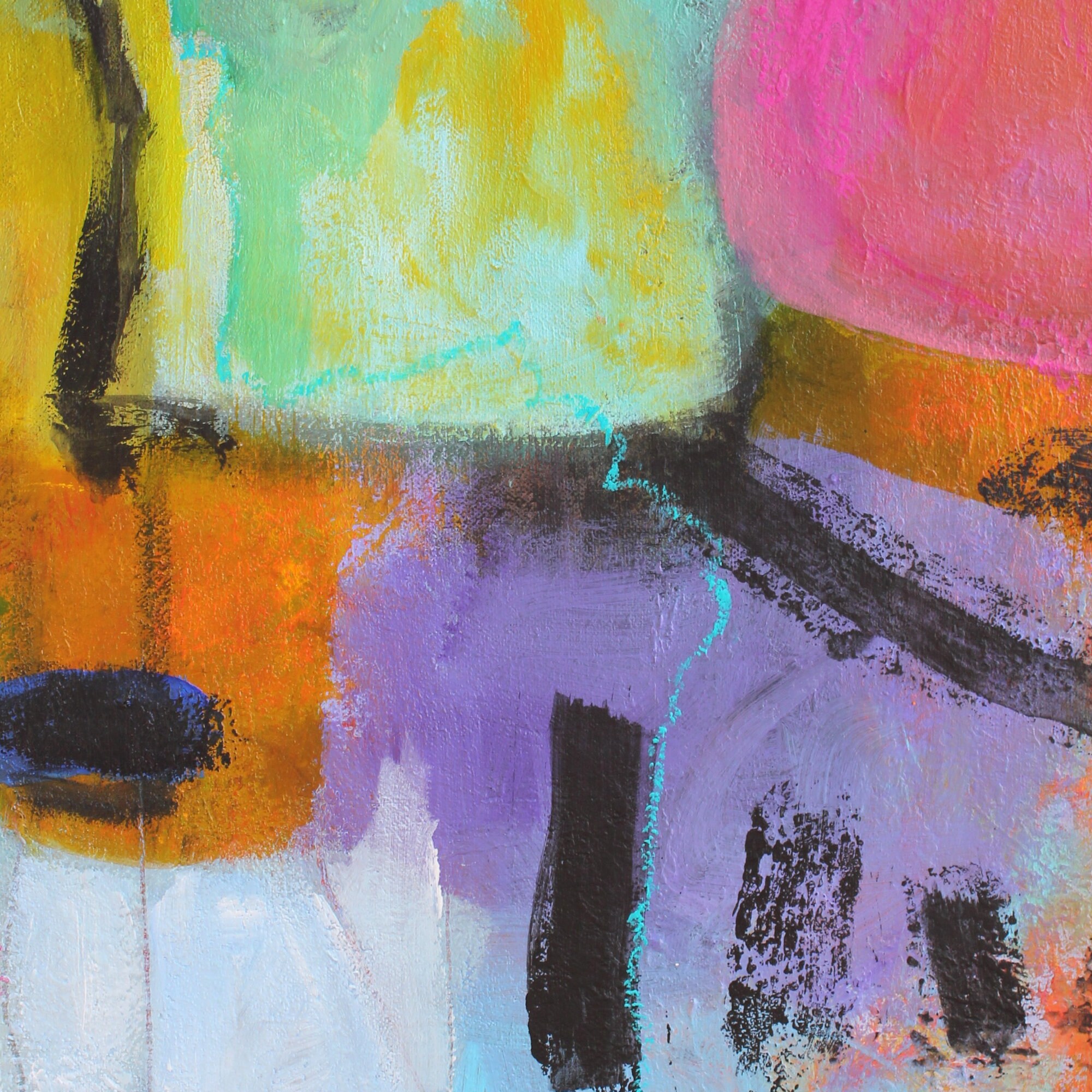 Original Painting Abstract Art With Beautiful Rich Colors on - Etsy