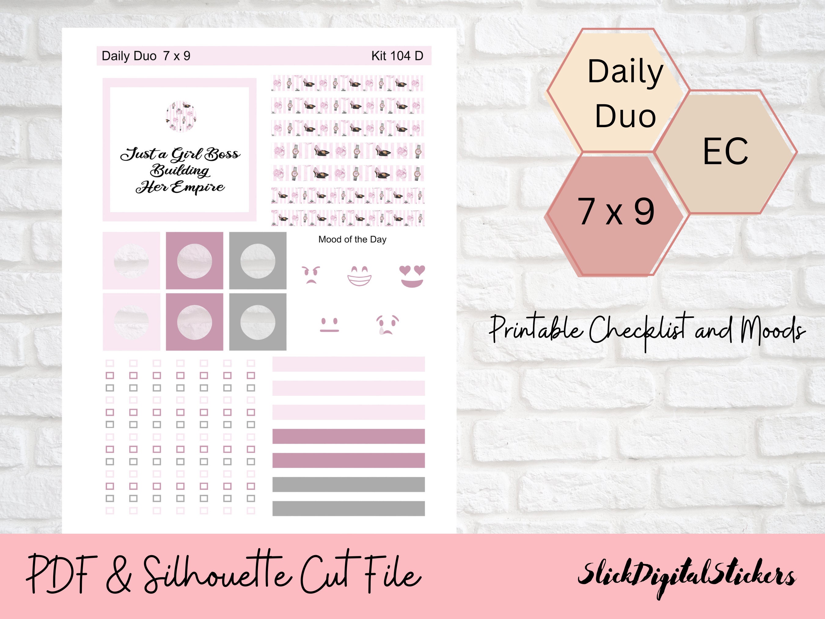 Printable Sticker Kit Digital Download Daily Duo Sticker - Etsy