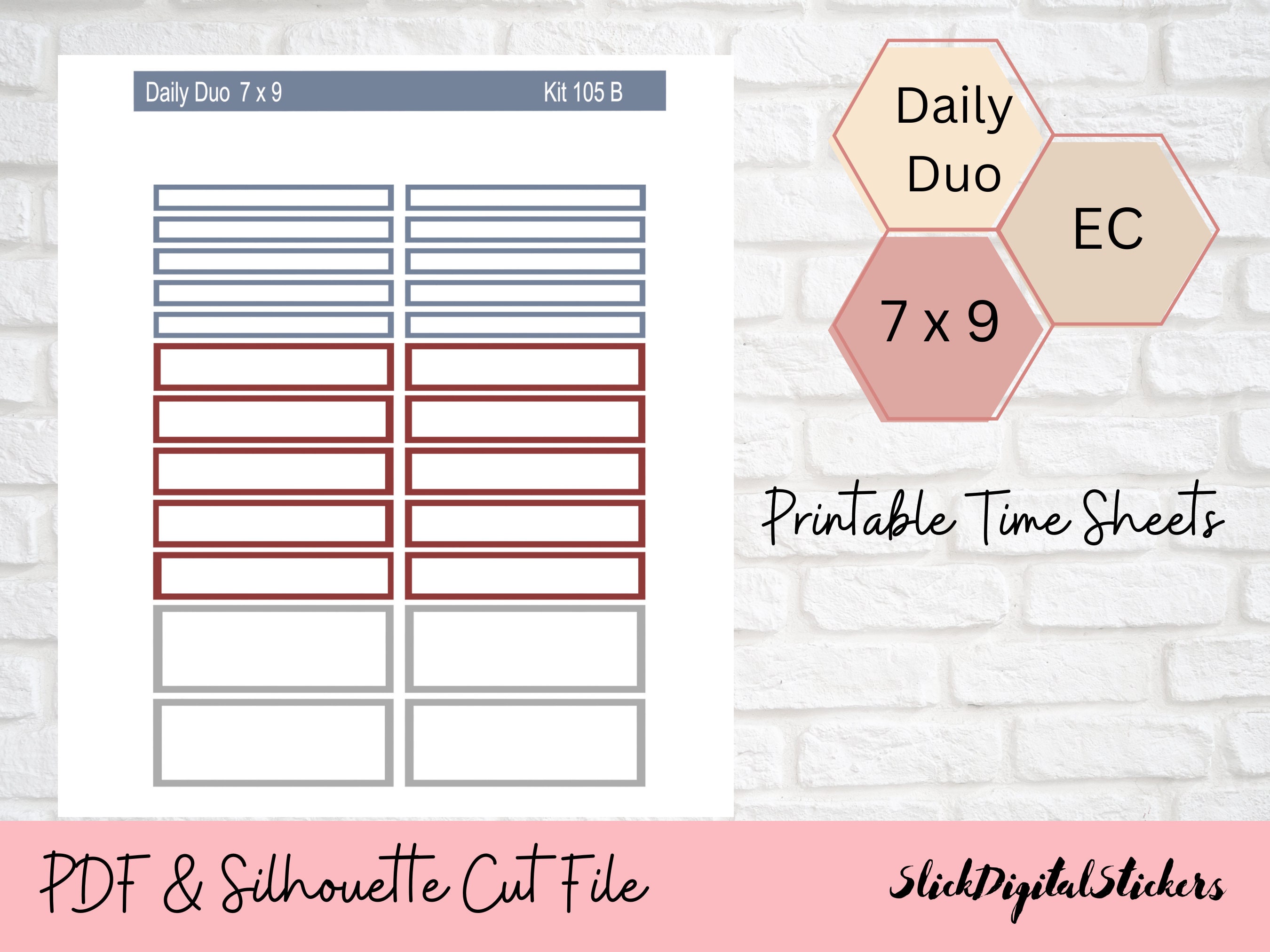 Printable Sticker Kit Digital Download Daily Duo Stickers - Etsy