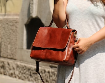 Handgemachte ledertasche | Etsy