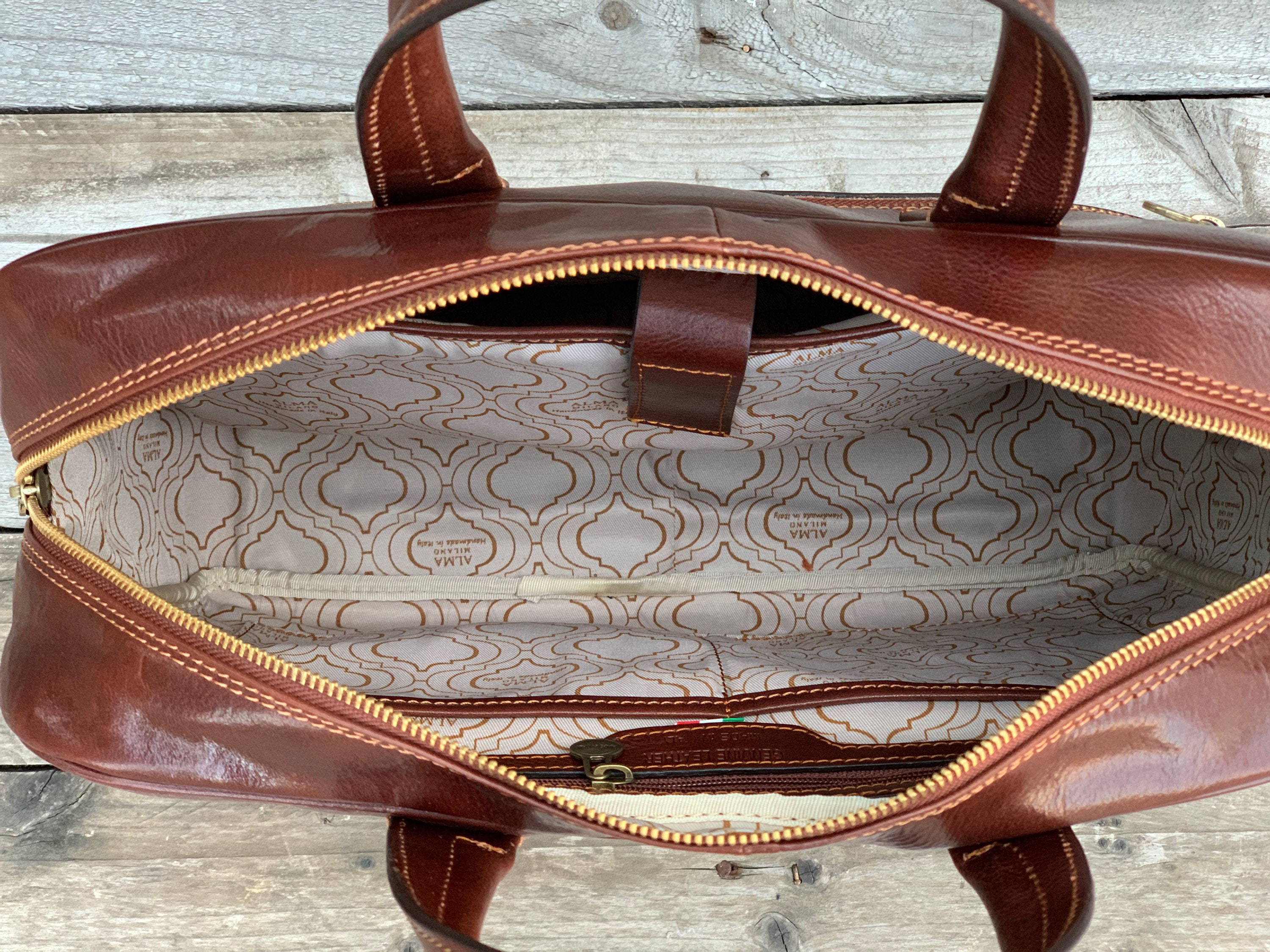 Leather Briefcasebrown Leather Briefcase Men Leather | Etsy