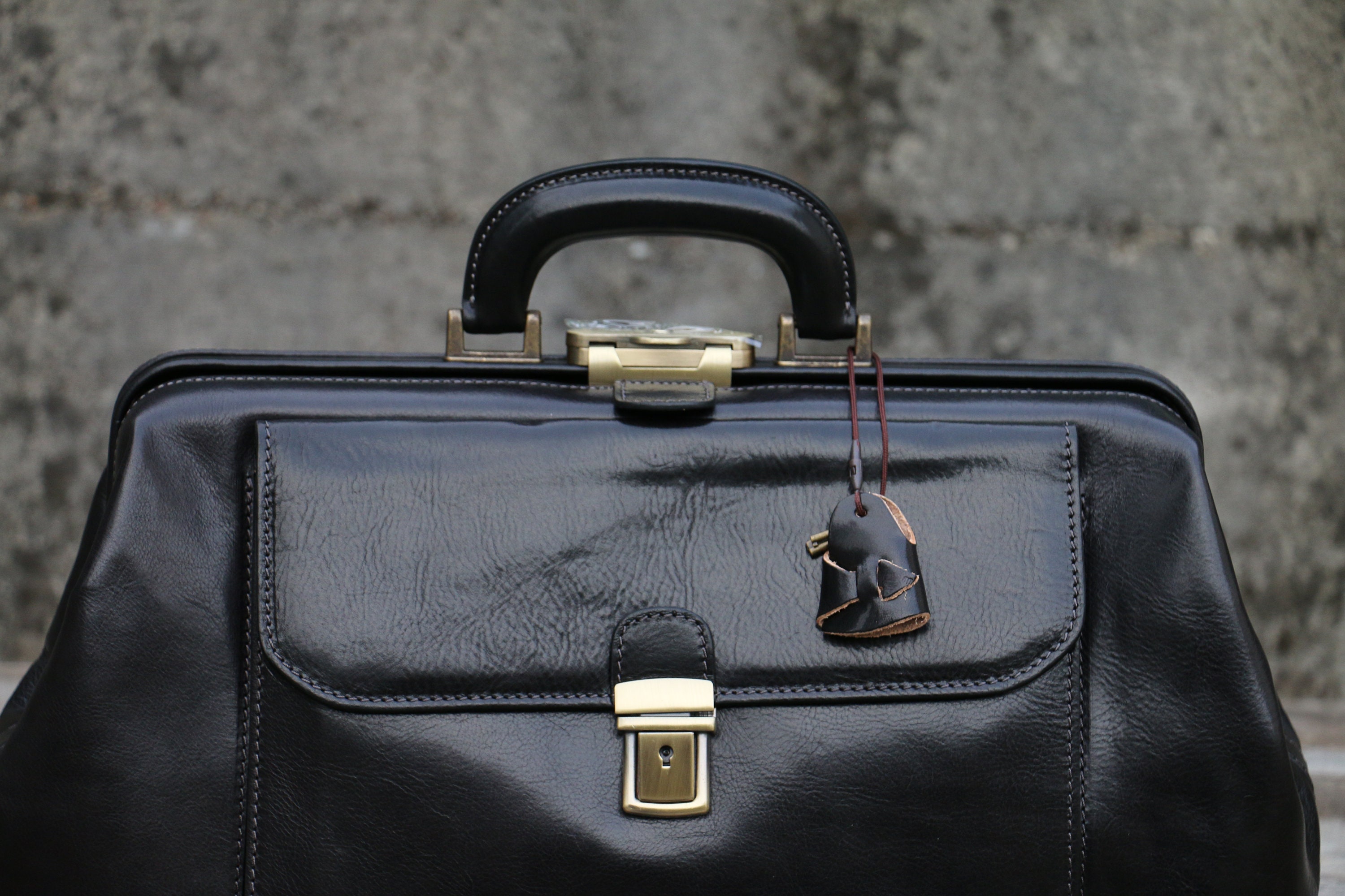 Leather Doctor Bag: Men's Large Medical Bag, Personalized Top Handle - Etsy