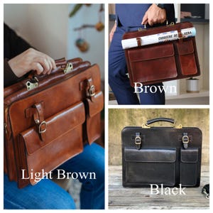 Leather Briefcase,brown Leather Briefcase, Mens Leather Briefcase ...