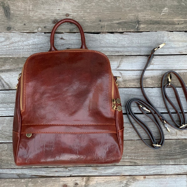 Leather Backpack - Etsy New Zealand