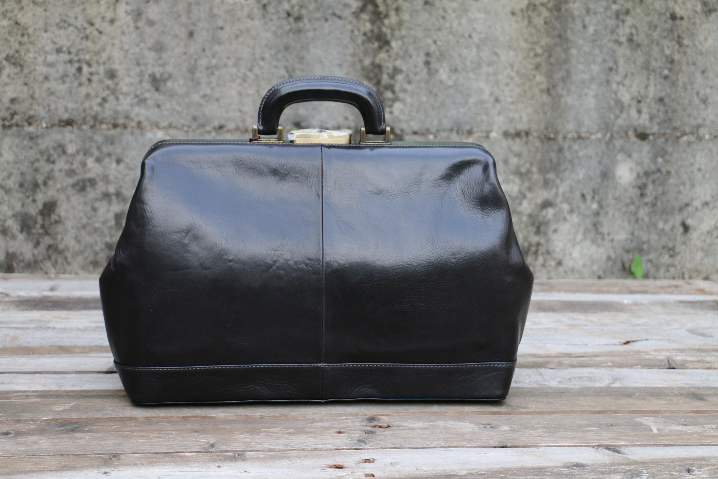 Leather Doctor Bag: Men's Large Medical Bag, Personalized Top Handle - Etsy