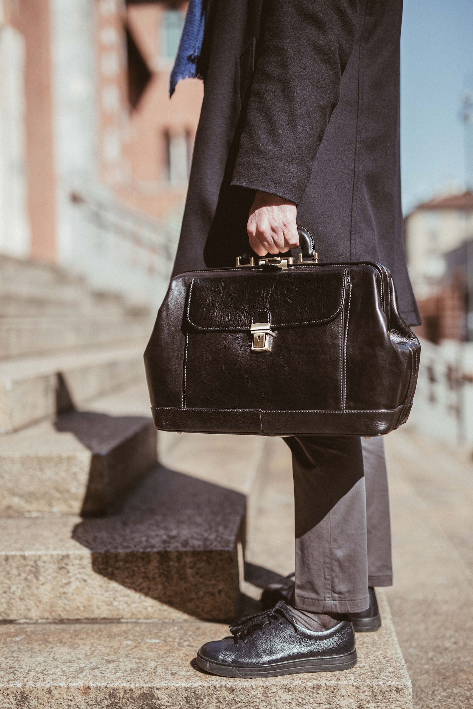 Leather Doctor Bag: Men's Large Medical Bag, Personalized Top Handle - Etsy