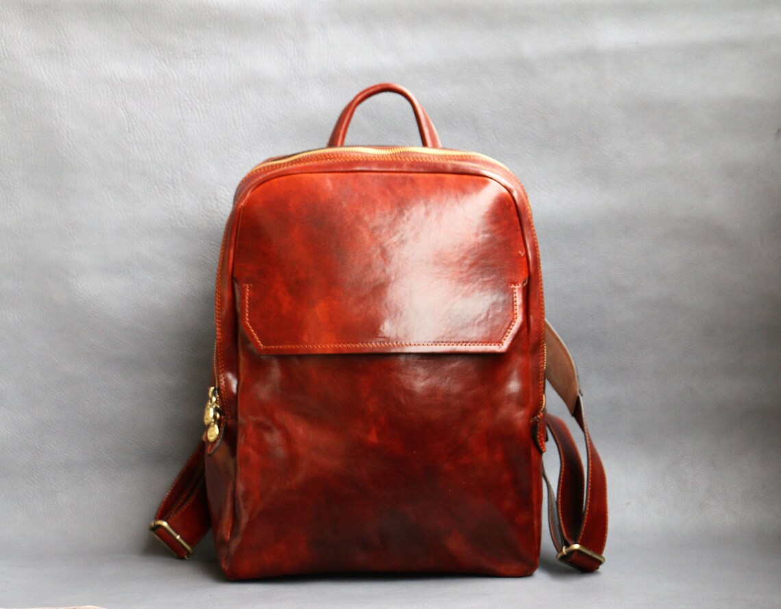 Mens Backpack Leather Backpack Leather Bag Leather - Etsy