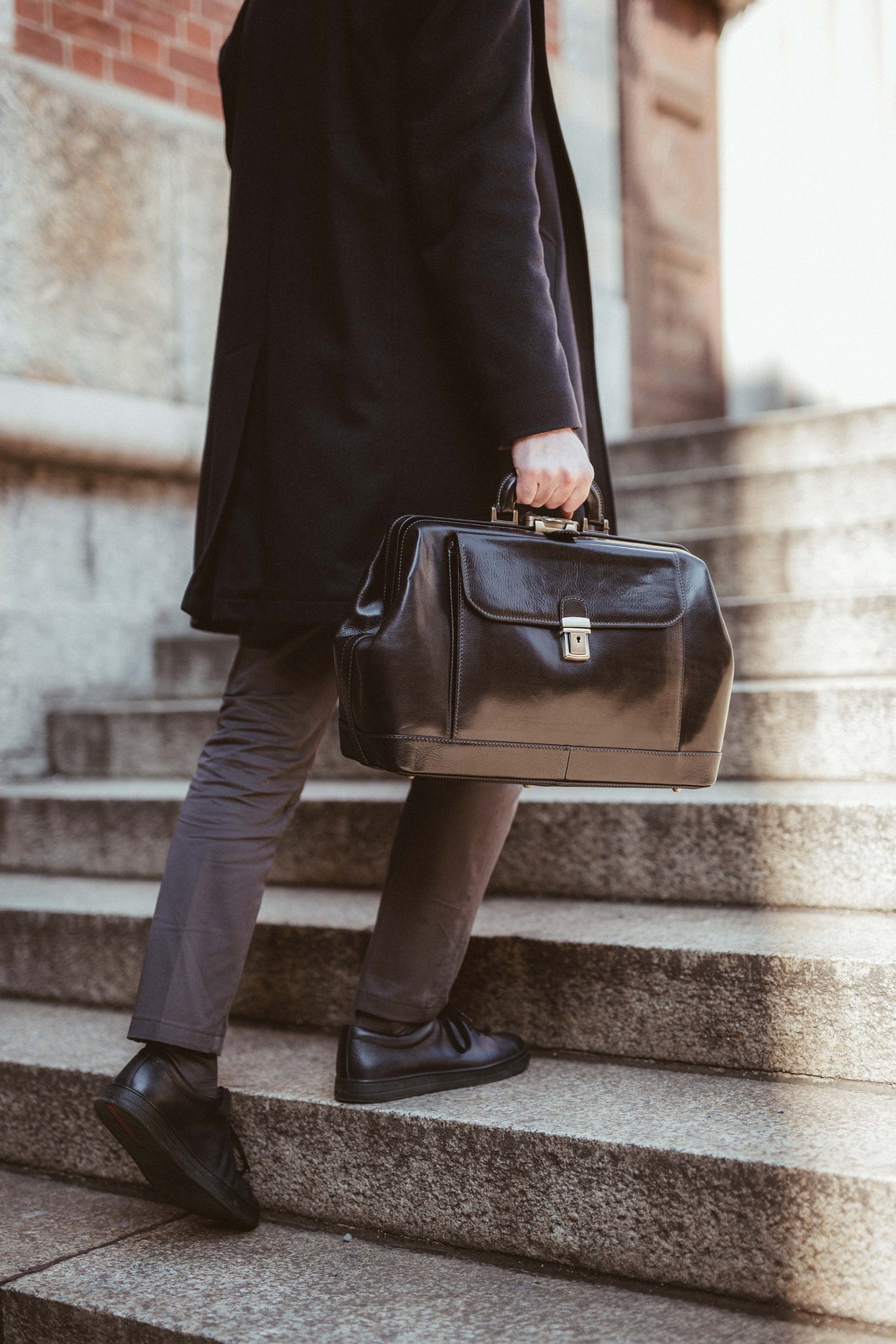 Leather Doctor Bag Men's Large Medical Bagleather - Etsy