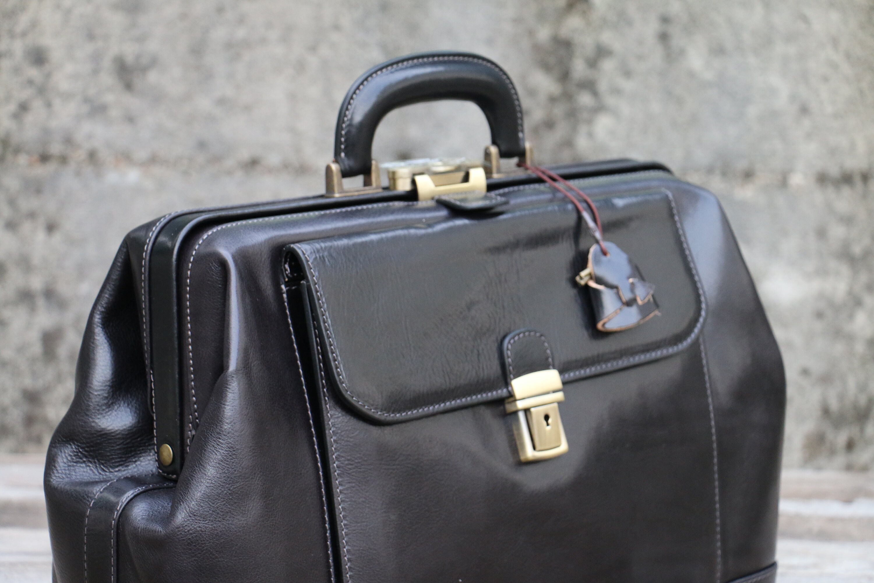 Leather Doctor Bag: Men's Large Medical Bag, Personalized Top Handle - Etsy