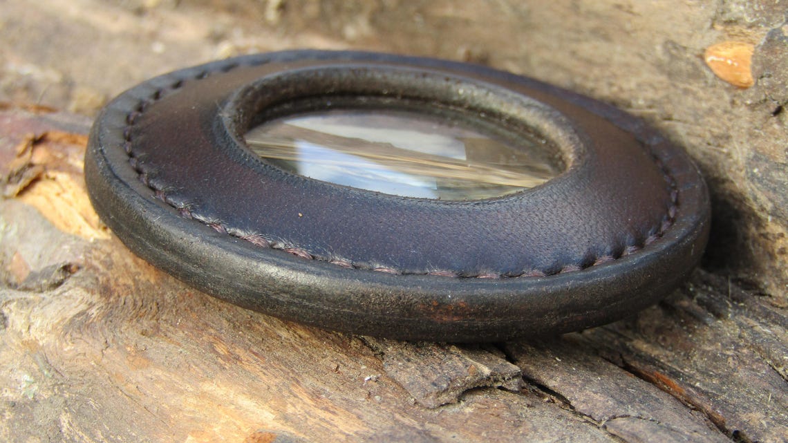 Traditional Bushcraft Burning Lens With Leather Guard - Etsy UK