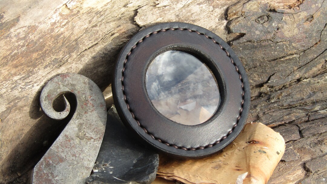 Traditional Bushcraft Burning Lens With Leather Guard - Etsy UK