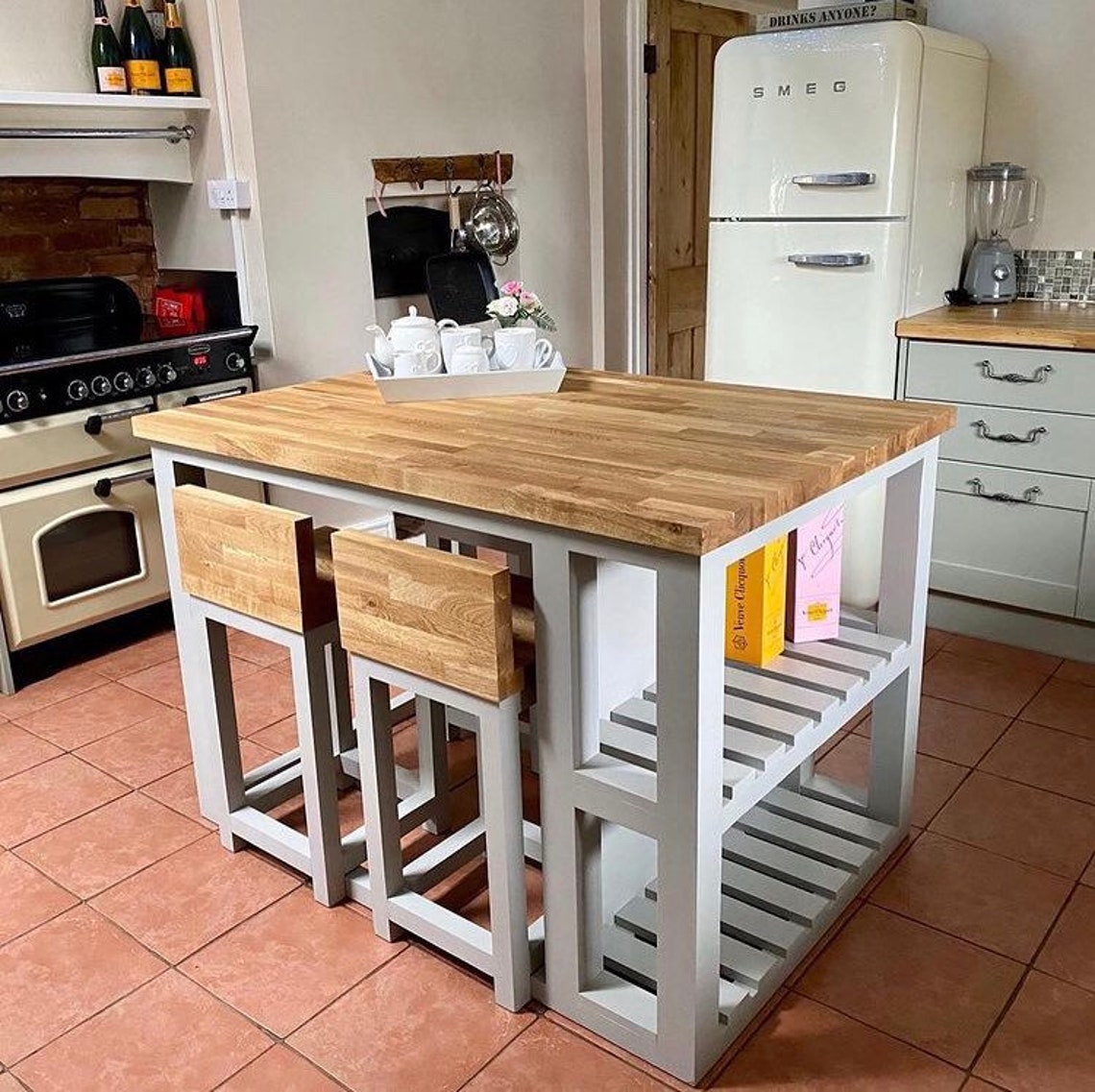 The Hatton Made to Measure Kitchen Island With Enclosed - Etsy