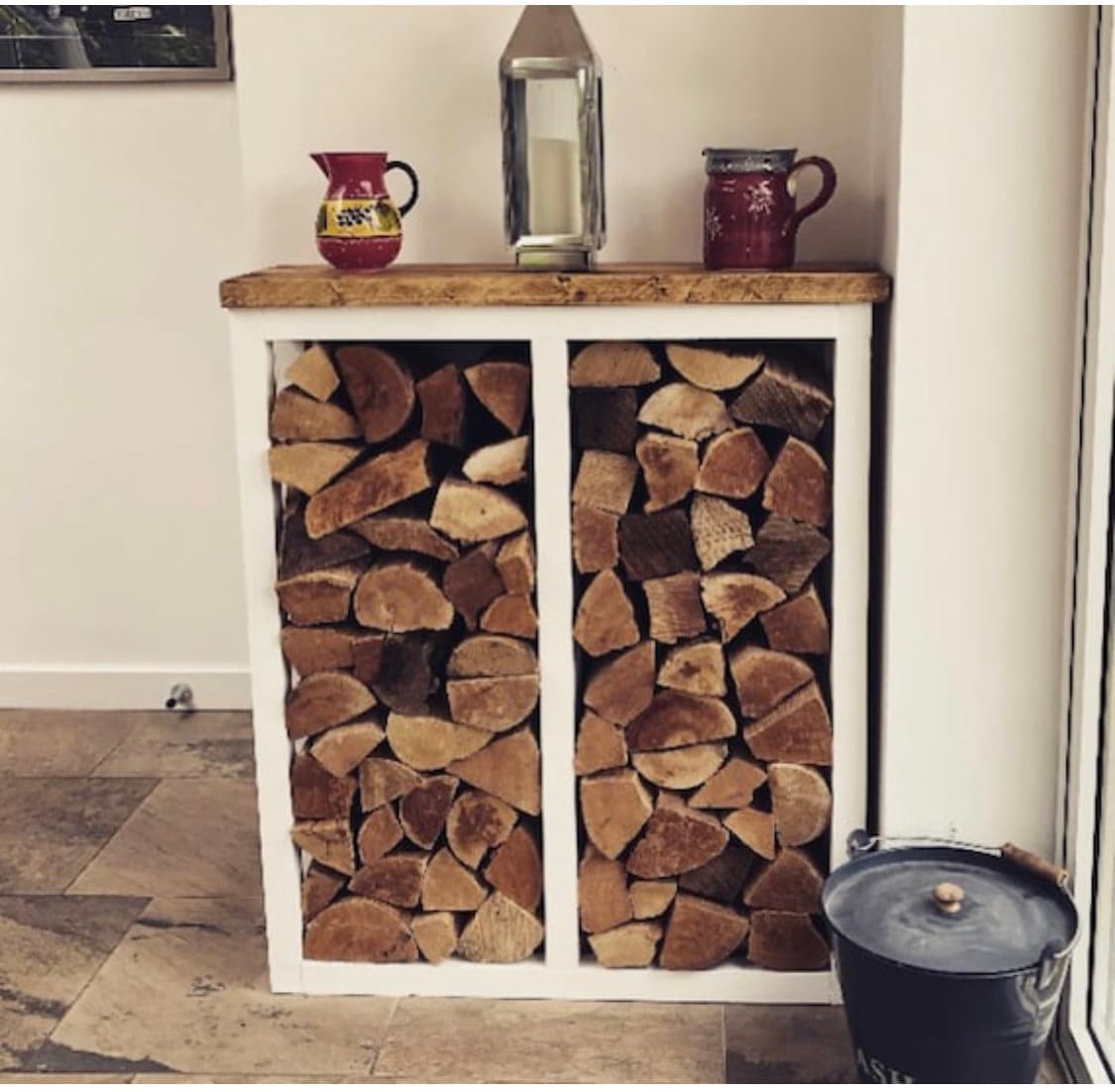 Two Tier Log Store | Indoor Log Store | Side Table | Log Storage ...