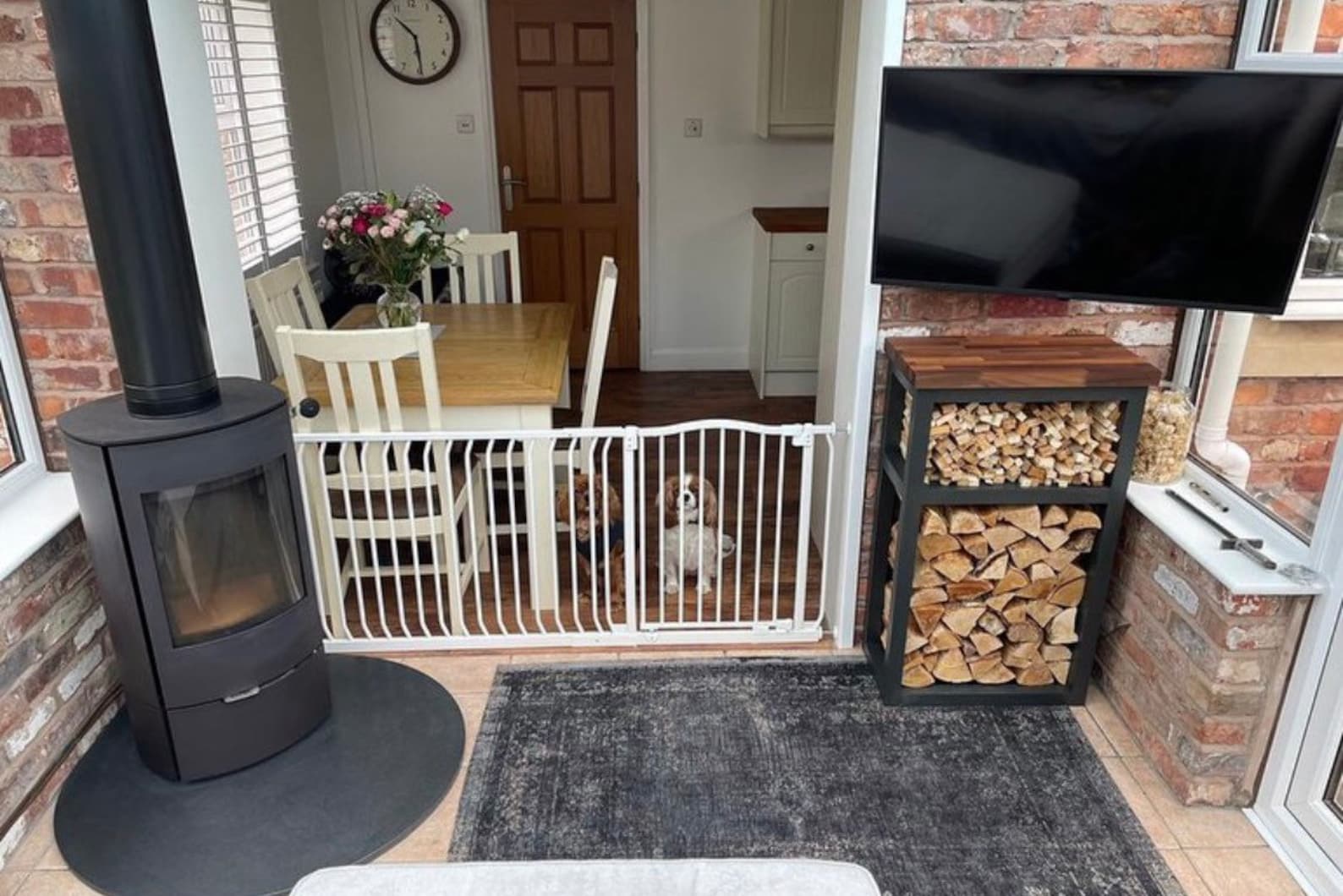 Two Tier Log Store | Indoor Log Store | Side Table | Log Storage ...