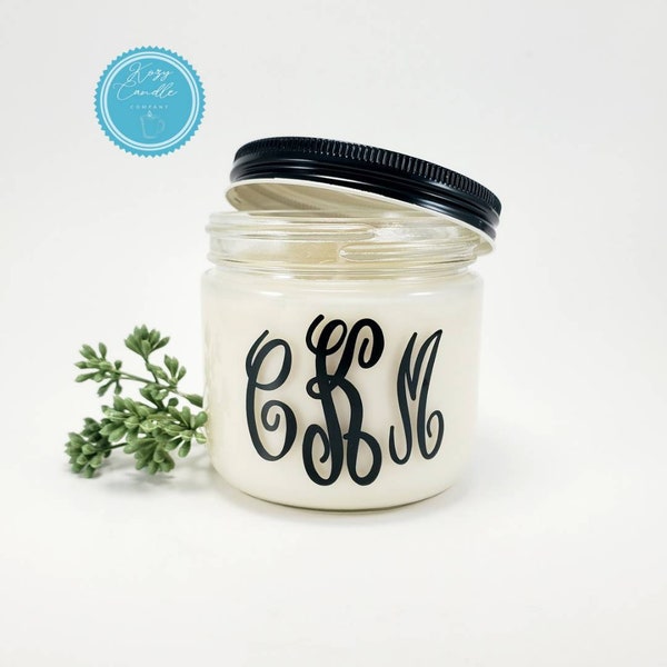 Monogram Candle - Etsy