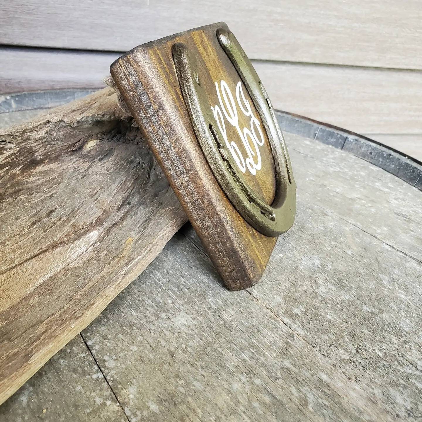 Horseshoe Initial Plaque Personalized Horseshoe Sign | Etsy