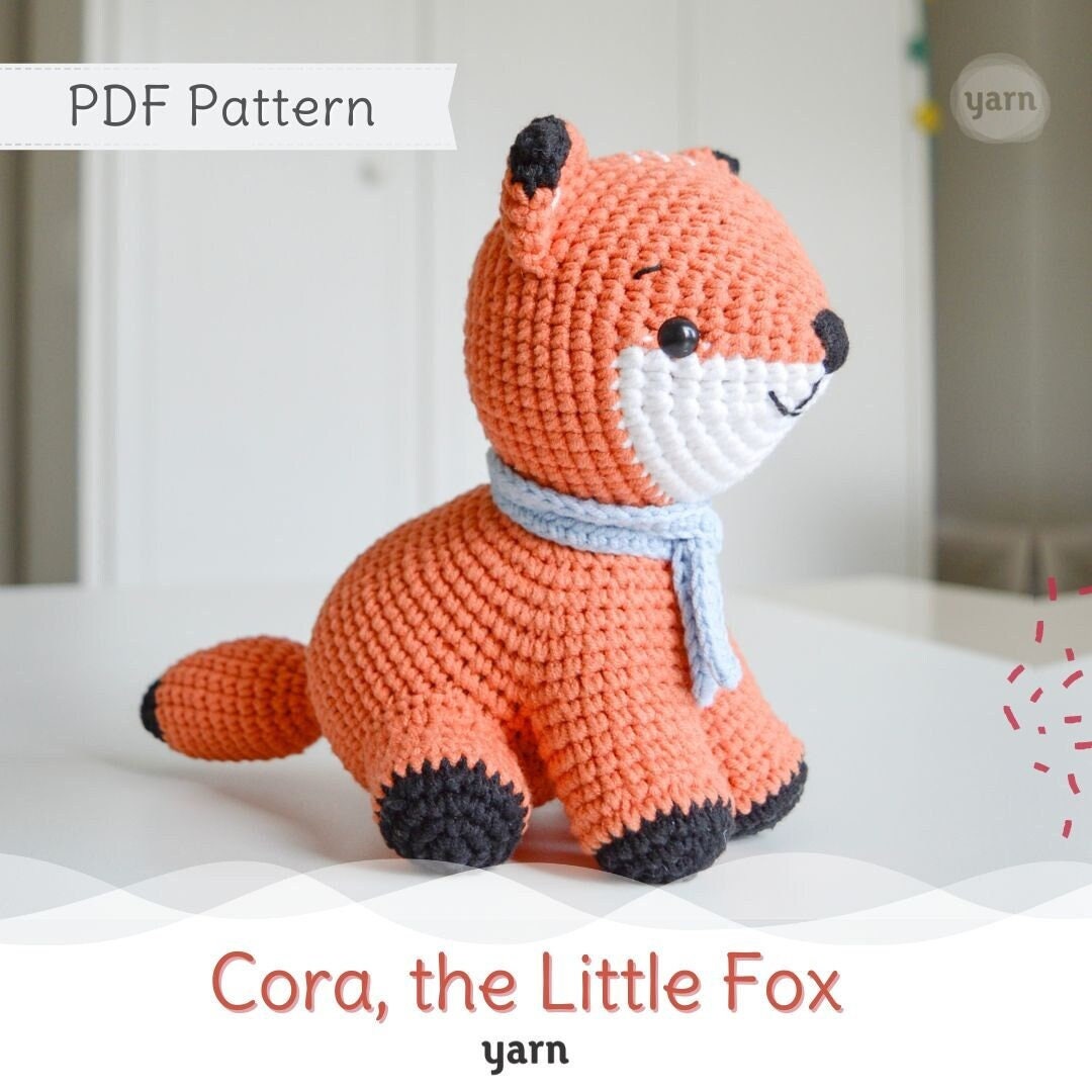 Cora, the Little Fox Crochet Pattern amigurumi Tutorial PDF File Cute ...
