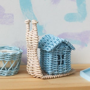 Cute Wicker Snail With House Box for Candies, Housewarming Gift - Etsy