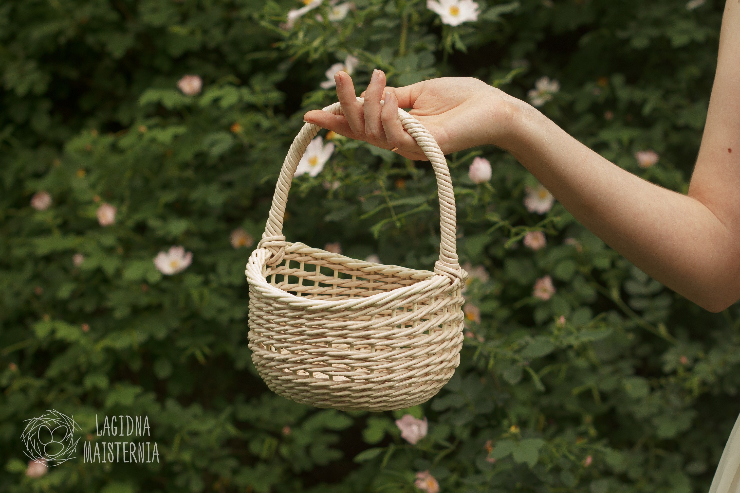 Pearl Wedding Basket With Handle Elegant Flower Girl Basket - Etsy