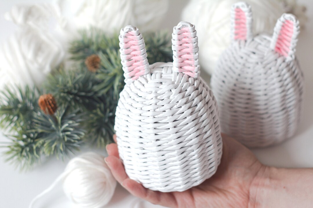 Cute Wicker Bunny for Small Gifts Rabbit Box With Lid - Etsy