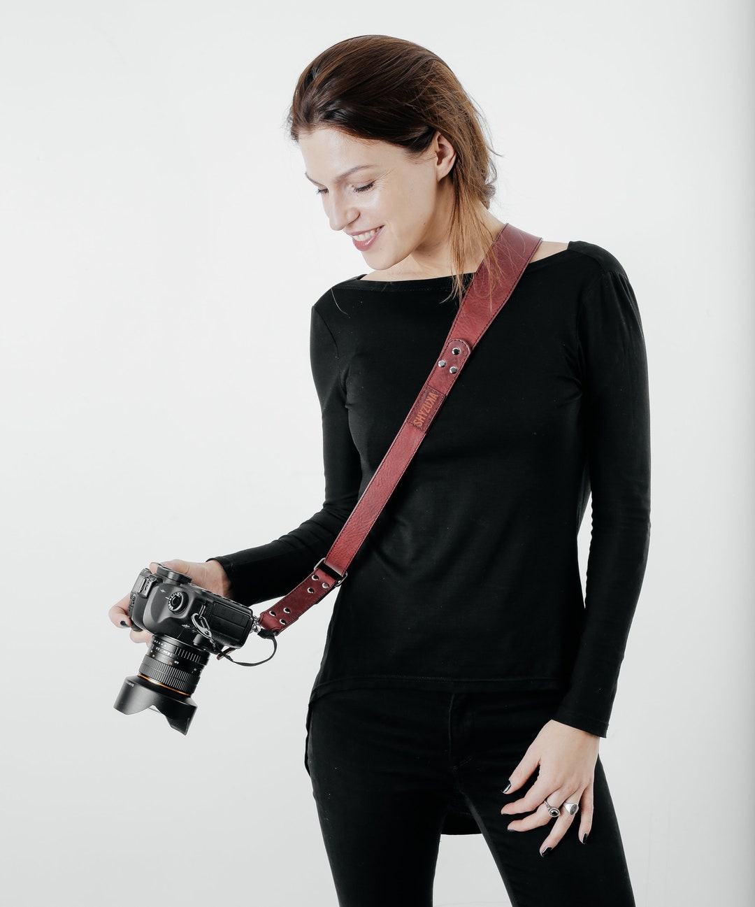 Luxurious Custom Camera Sling in Vibrant Red - Ideal Gift for ...