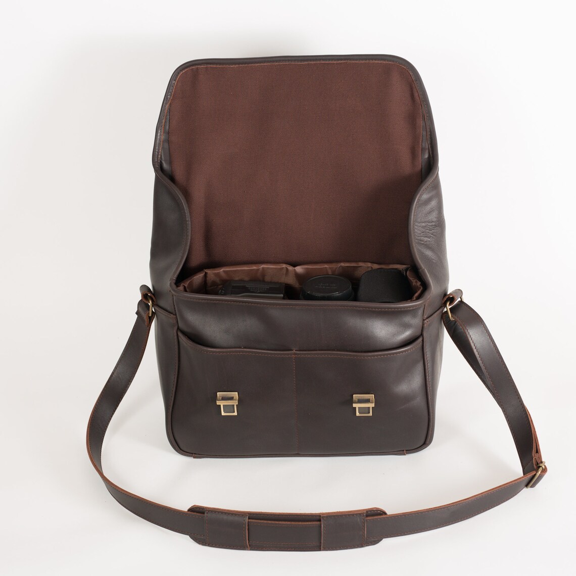 Leather Camera Case Bag in Brown Leather Camera Bag Camera - Etsy