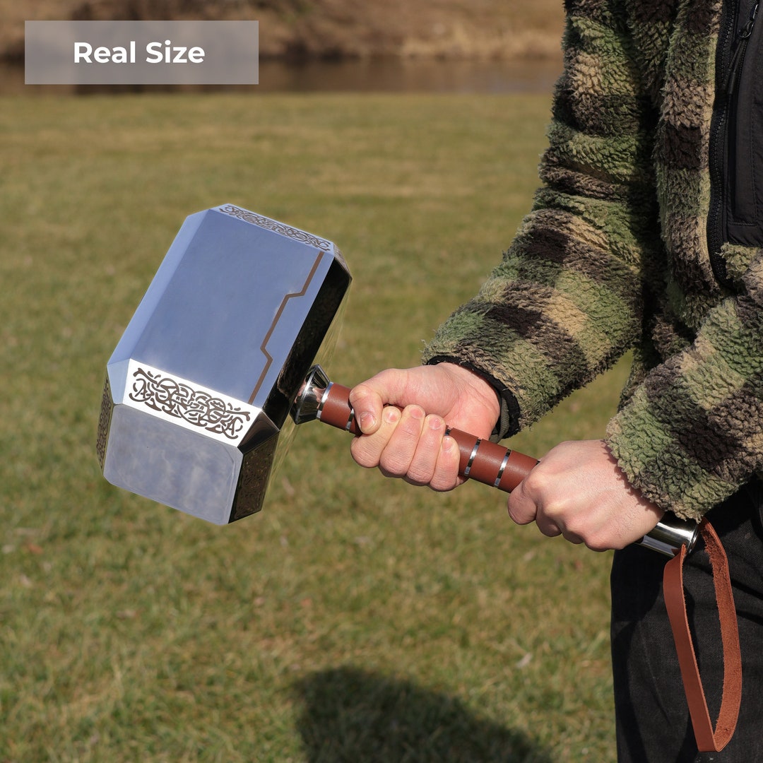 Thor Hammer Metal Mjolnir Real Size 11.24 Lb, Thors Stainless Steel War ...