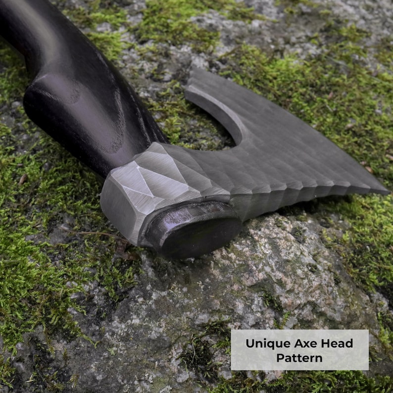 Handmade Viking Hatchet Custom Engraved, Functional Camping Axe Forged ...