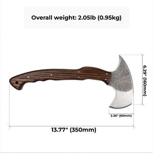 Tomahawk Full Tang Axe, Handmade Hatchet With Leather Case, Functional ...