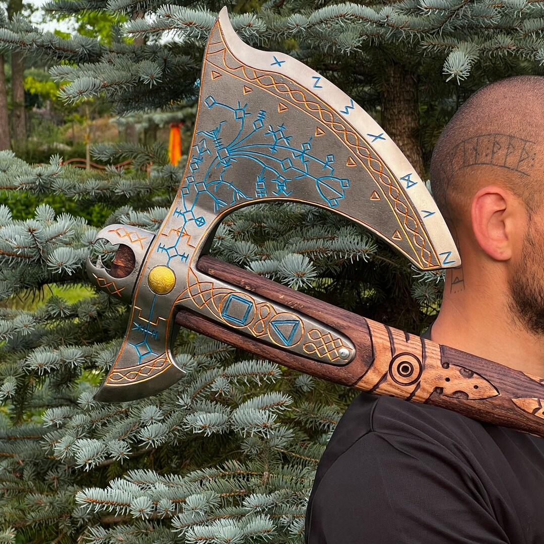 Leviathan Axe Metal Hard-tempered Kratos Axe - Etsy
