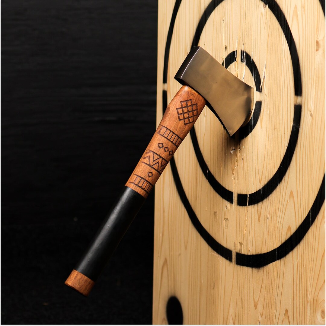 Throwing Axe Handmade Hatchet, Functional Camping or Bushcraft Axe With ...