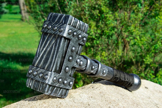 Hand forged bushcraft tool best man gift Custom Thor hammer ...
