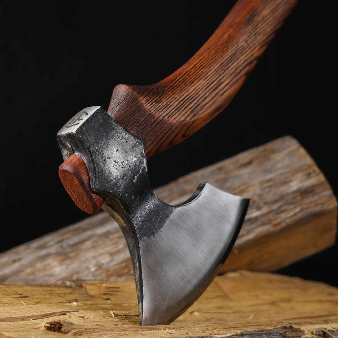 Custom Axe Handmade, Camping Hatchet, Nordic Axe With Box, Functional ...