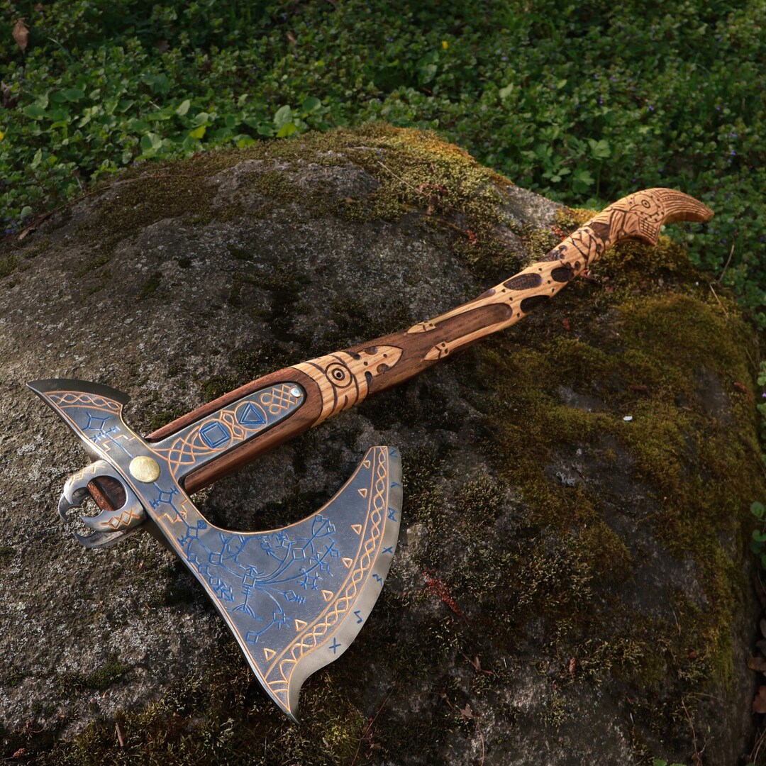 Kratos Axe Handmade Leviathan Axe With Hard-tempered Blade - Etsy