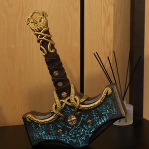 Mjolnir Metal Hammer 26.45lb Thor Hammer With Glow-in-the-dark Runes - Etsy