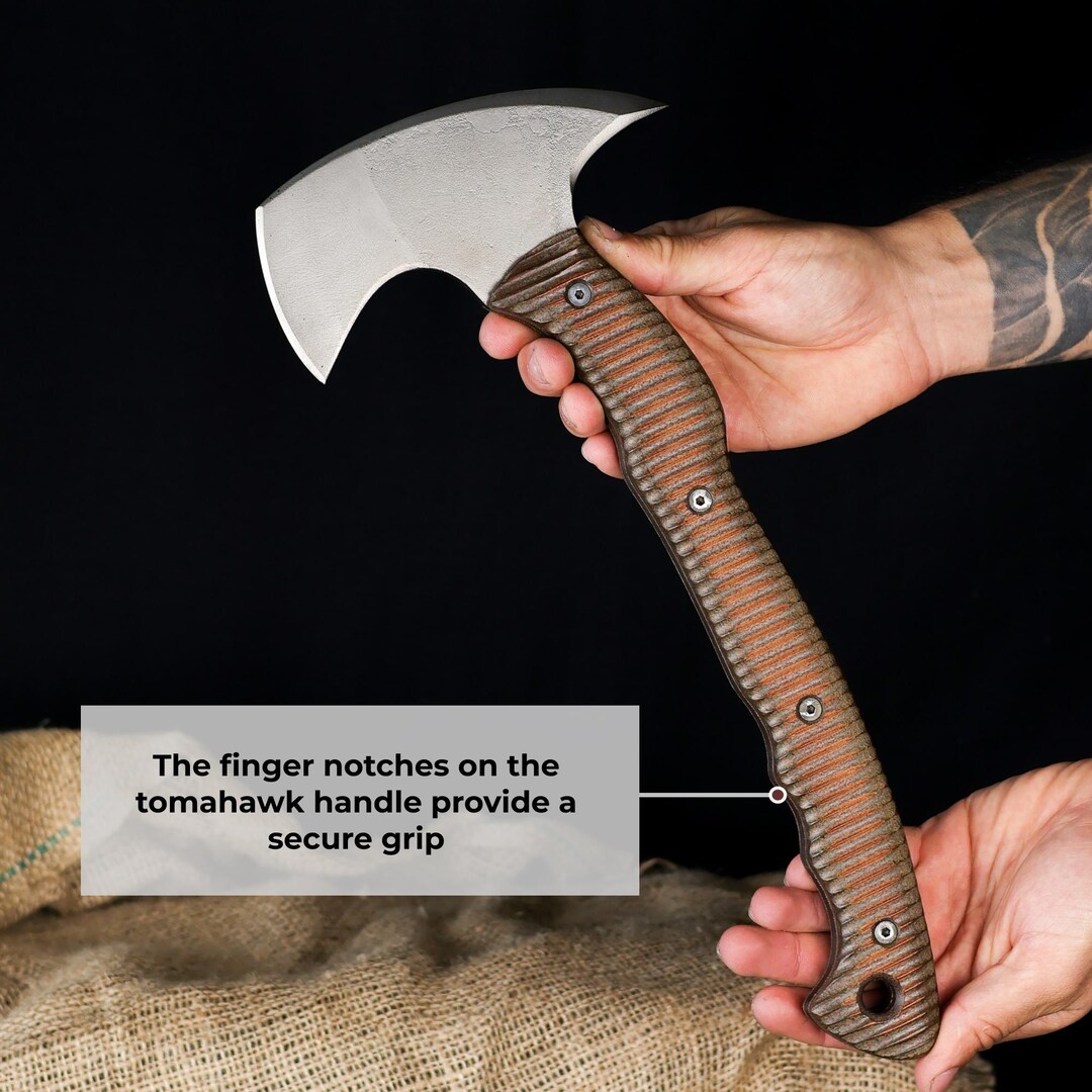 Forged Tomahawk Axe, Tactical Hatchet, Sharp Combat Tomahawk Full Tang With Case, Custom ...