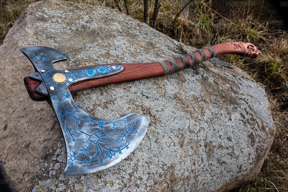 Axes Cutting & Carving Larp hand axe Double sided axe Fantasy axe Hand ...