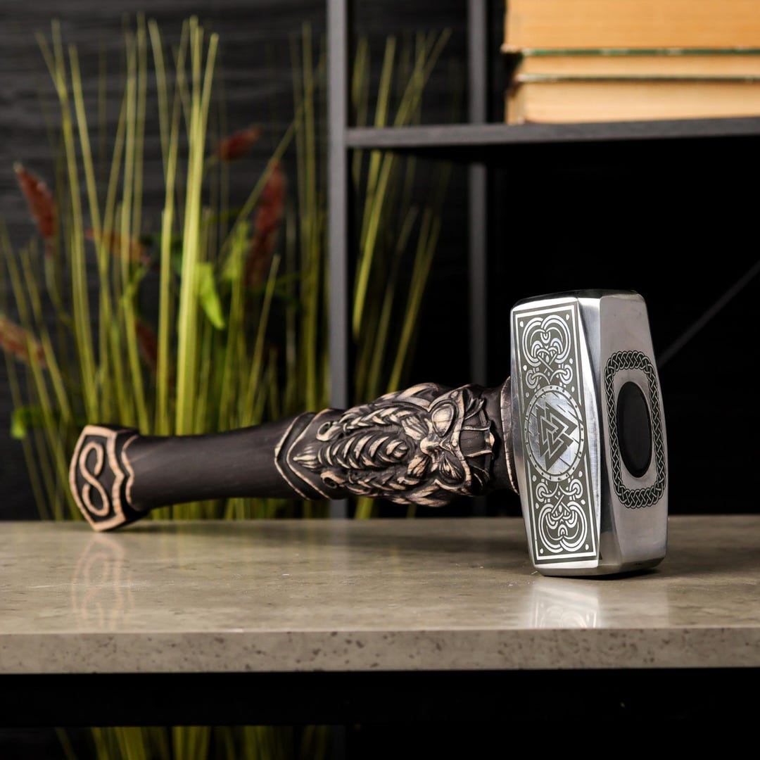 Viking Hammer Odin, Thors Hammer Handmade With Valknut - Etsy