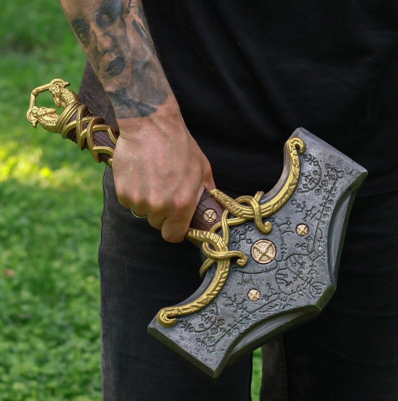 Mjolnir Thors Hammer 26.45lb Solid Steel With Glow-in-the-dark Runes - Etsy