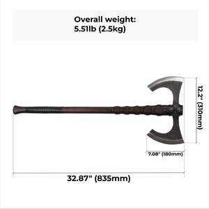 Double Blade Axe Handmade, Double Head Axe, Viking Long Axe, Two Handed ...