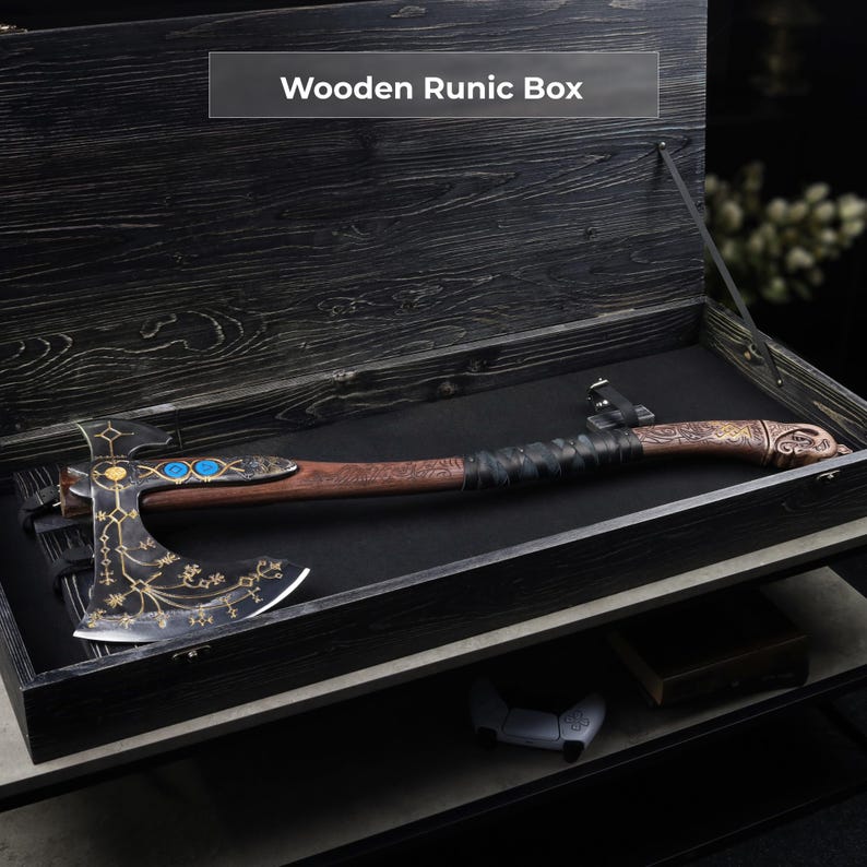 Leviathan Axe With Carbon Steel Blade, Handmade Kratos Axe - Etsy