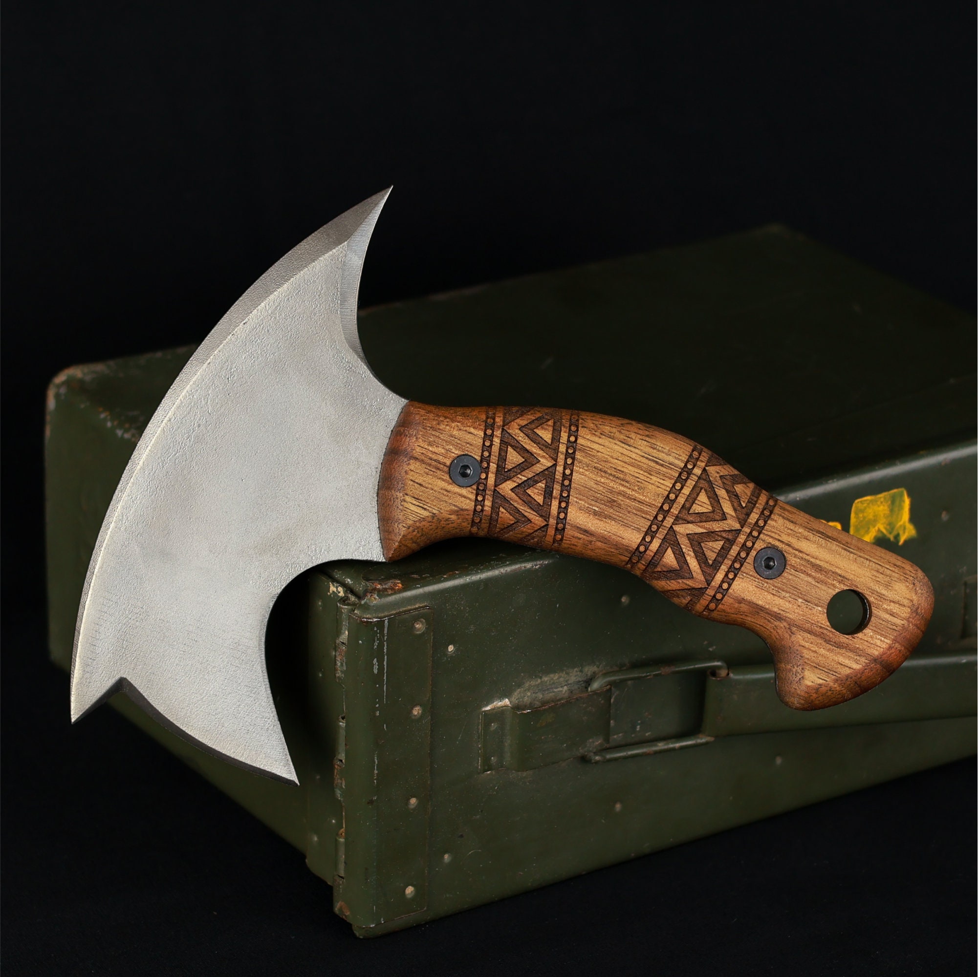 Small Tomahawk Bushcraft Axe With Sheath: Compact Hachet for Camping - Etsy